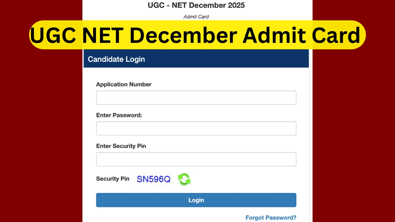 UGC NET December Admit Card 2025 Out – Download Hall Ticket